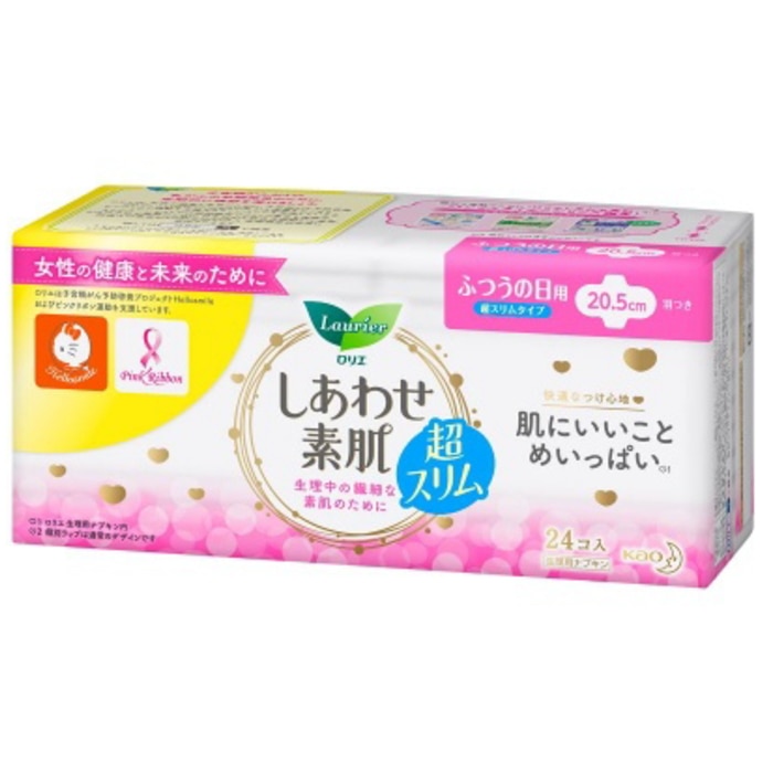 [取寄10]ロリエしあわせ素肌超スリムふつうの日羽つき [24枚][4901301282408]: PCボンバー